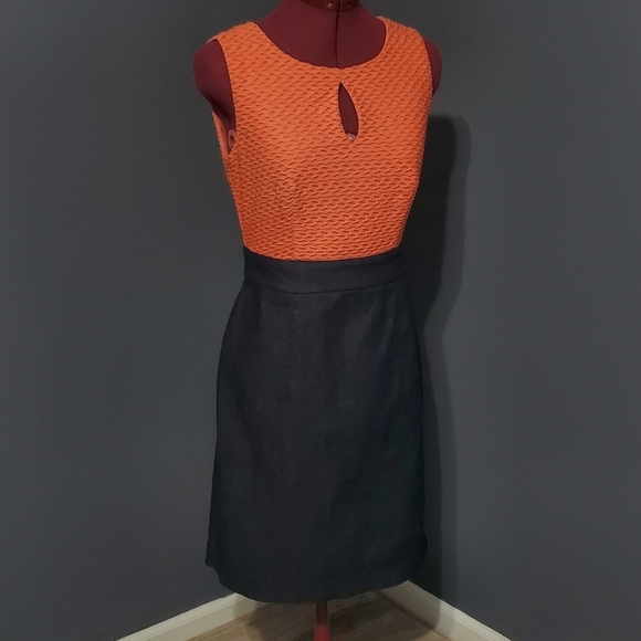 Alyx | Dresses | Alyx Coral Orange Dark Denim Shift Dress | Poshmark